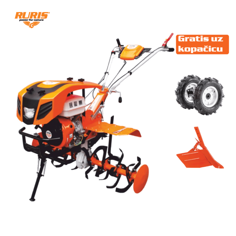 RURIS kopačica-freza 918K-18KS (gumeni kotači,freze i podešavajući plug ...